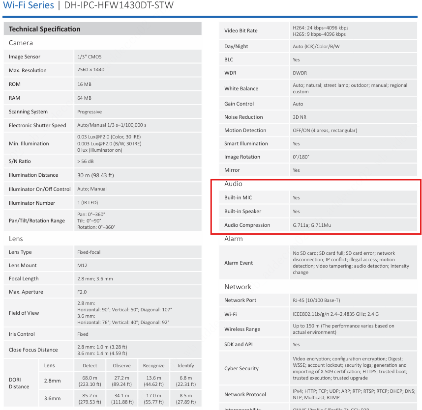 IPC Audio setting (webservice) – Dahua Thailand