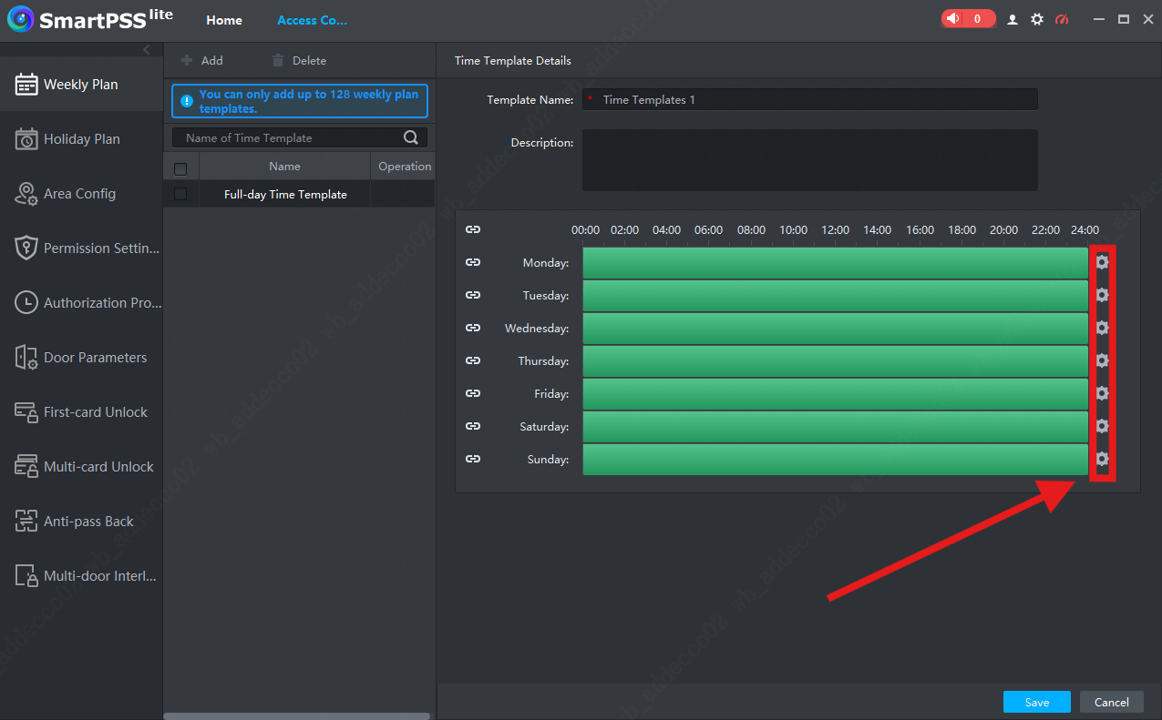 วิธีตั้งค่าเทมเพลตเวลาสำหรับวันหยุดใน smart pss lite (access control ...