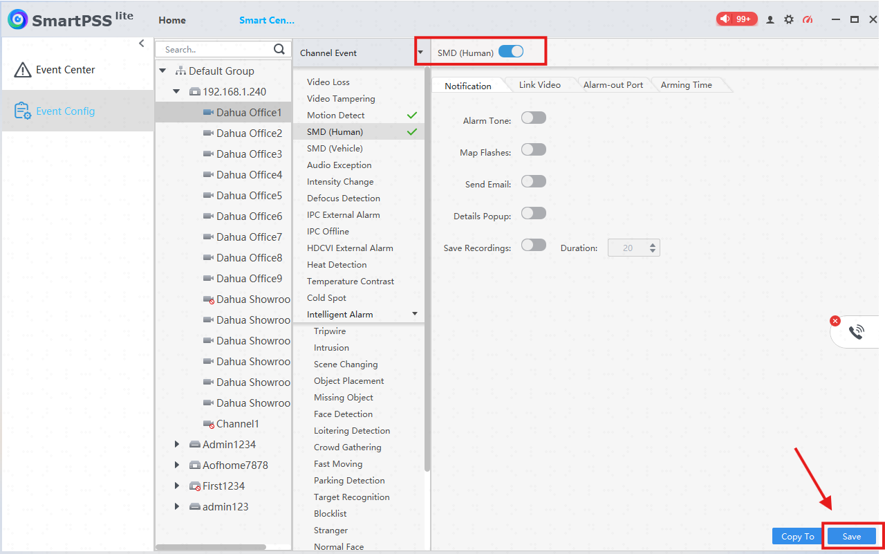 🔔การเปิด Notification แจ้งเตือนใน Smart PSS Lite – Dahua Thailand